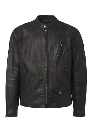 Ralph Lauren Watts Leather Biker Jacket - Black