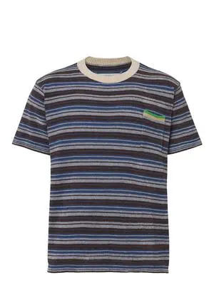 MAISON MARGIELA Knitted Striped T-shirt - Multicoloured