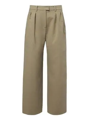 Magda Butrym Cotton Wide-leg Pants - Green