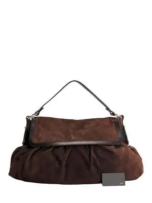 FWRD RENEW Fendi Suede Chef Shoulder Bag - Brown