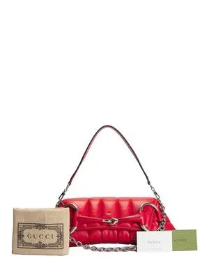 FWRD RENEW Gucci Horsebit Clutch - Red