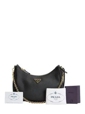 FWRD RENEW Prada Saffiano Re-edition 2005 Shoulder Bag - Black
