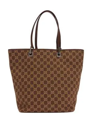 Gucci Vintage Gg Canvas Tote Bag - Brown