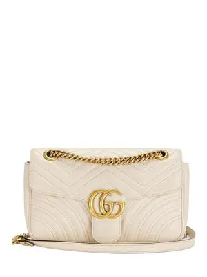 Gucci Gg Marmont Shoulder Bag - White
