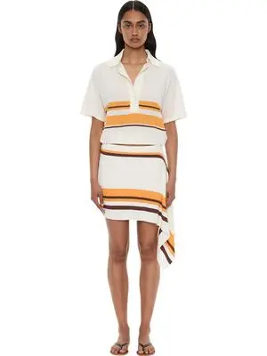 Christopher Esber Knitted Extension Drape Mini Skirt - Solaris Stripe