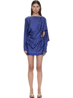 Christopher Esber Bandana Pareo Cutaway Dress - Indigo