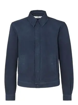 Fendi Cotton Blouson With Stencil Print - Blue