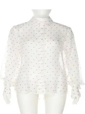Fendi Silk Shirt With Heart Motif - Multicolour