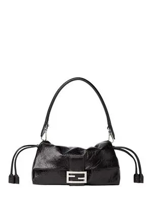 Fendi Baguette Soft Medium Bag - Black