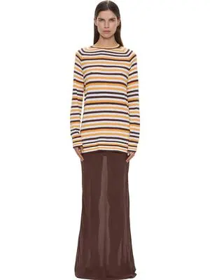 Christopher Esber Stripe Knit Monument Maxi Dress - Solaris Stripe