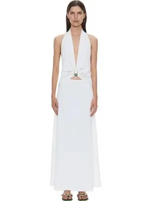 Christopher Esber Crystal Pendant Tank Dress - White
