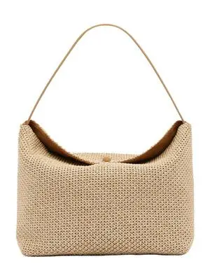 Christopher Esber Turnlock Raffia Hobo Bag - Natural