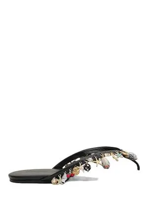Christopher Esber Memento Charm Flip Flop - Black