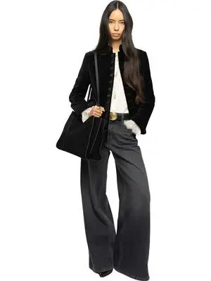Zadig&Voltaire Vallo Velvet Jacket - Black