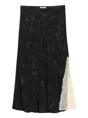 Zadig&Voltaire Jayla Silk Jacquard Midi Skirt - Gloom
