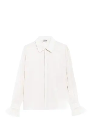 Zadig&Voltaire Thely Silk Shirt With Lace Cuffs - Ecru