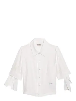 ZADIG&VOLTAIRE Zadig&Voltaire Telmy Silk Shirt With Bow Detail Cuffs