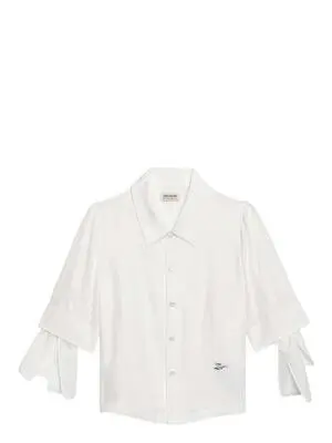 Zadig&Voltaire Zadig&Voltaire Telmy Silk Shirt With Bow Detail Cuffs Judo