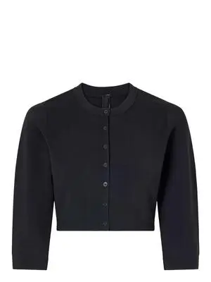 SKIMS SKIMS Refined Knit Cropped Ribbed Stretch-Jersey Cardigan