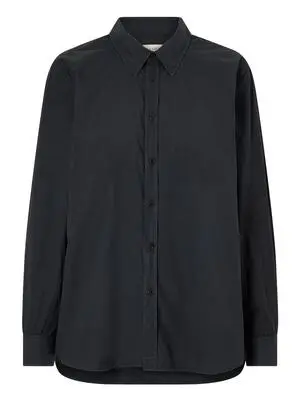 NILI LOTAN Raphael Cotton-poplin Shirt - Black