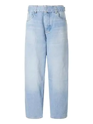 Studio Nicholson Cahuin Belted Wide-leg Jeans - Blue