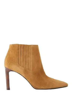 NILI LOTAN Nili Lotan Lauretta Suede Ankle Boots Tan