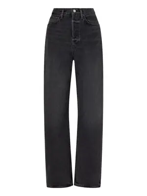 AGOLDE Vintage Loose High-rise Straight-leg Jeans - Black