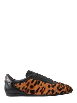 Dolce & Gabbana Leather-trimmed Leopard-print Plush Sneakers - Leopard Print