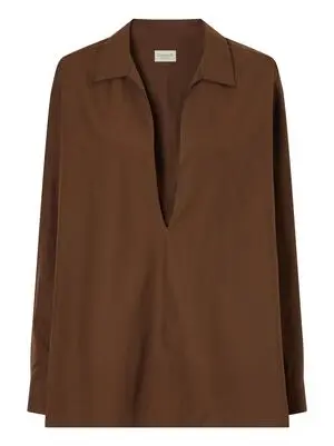 Comme Si Cotton Poplin Shirt - Brown