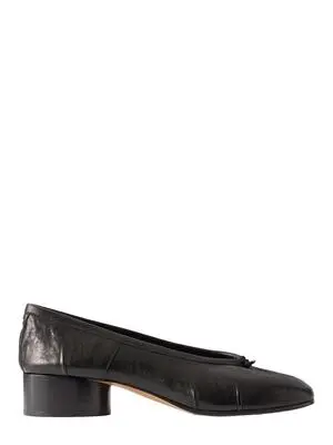 MAISON MARGIELA Tabi Split-toe Leather Ballet Flats - Black