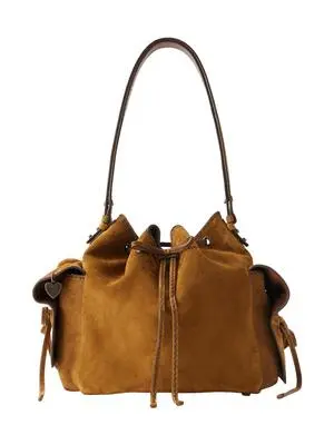 Acne Studios Suede Bucket Bag - Brown