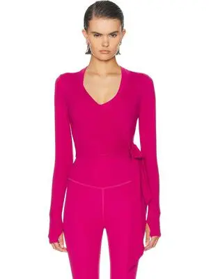 Splits59 Bella Airweight Lite Wrap Top - Sangria