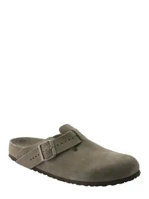 BIRKENSTOCK Boston Rick Owens Suede Clogs - Velour Dust