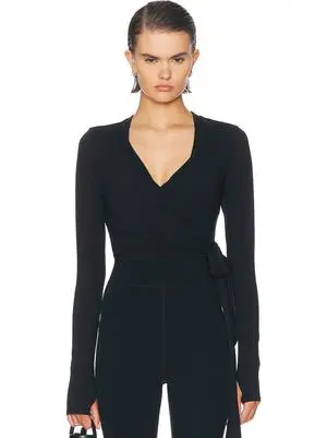 Splits59 Bella Ariweight Lite Wrap Top - Black
