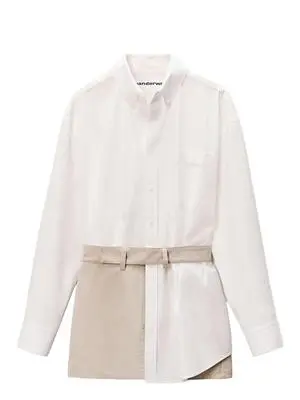 Alexander Wang Layered Shirt Mini Dress - White