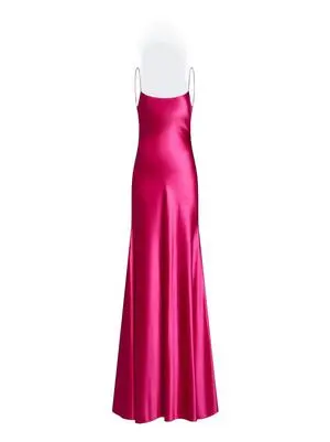 ALAÃA Alaïa Silk Maxi Slip Dress - Pink