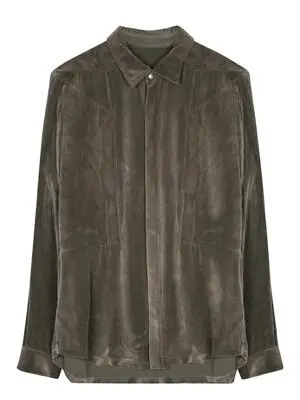 Rick Owens Rick Owens Paneled Outershirt Brown