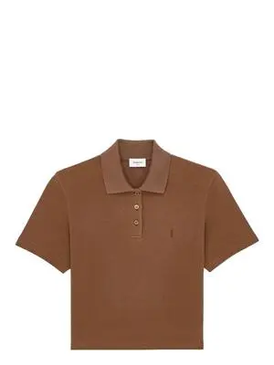 Saint Laurent Cassandre Polo Shirt - Brown
