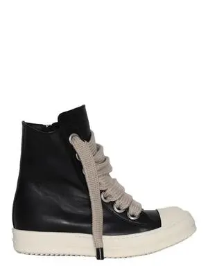 Rick Owens Tower Jumbolace High Top Sneakers - Black