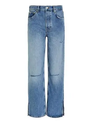 ANINE BING Anine Bing Roy Distressed Straight-Leg Jeans