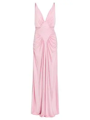 Versace Draped Satin-jersey Gown - Pink