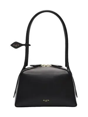 Alaïa Small Le Bouledogue Bag In Calfskin Leather - Noir