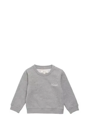 Harrods Cotton Jersey Flocked Logo Sweatshirt - Grey