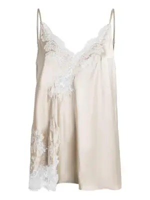 TORLOWEI Silk Lace Camisole - Ivory