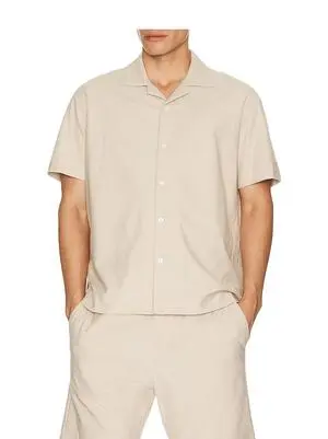 Theory Soft Terry Shirt In Neutral - Warm Silver Cloud