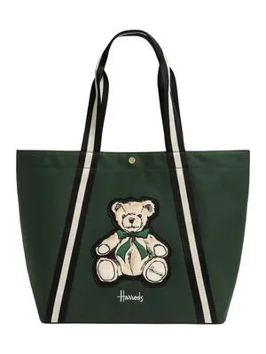 Harrods Medium Henry Bear Tote Bag - Green