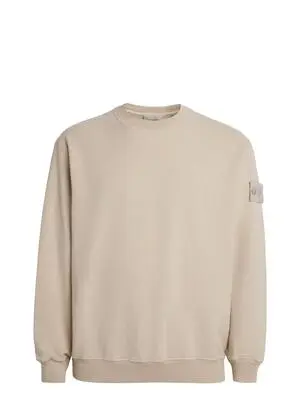 Stone Island Cotton-blend Crewneck Sweatshirt - Beige