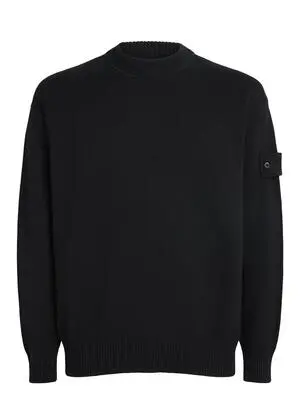 Stone Island Stone Island Cotton-Cashmere Crew Neck Sweater Black