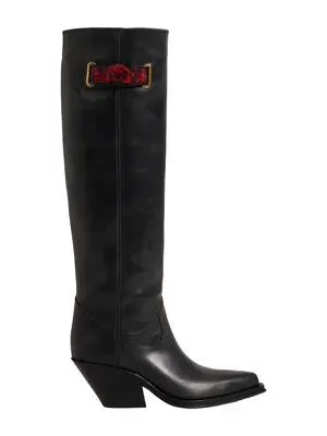 CHLOÉ Azelan Vintage-Effect Calfskin Boots