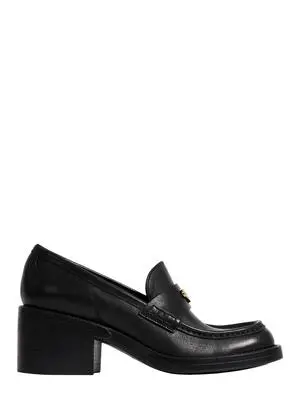 Chloé Chloé Black Leather Heart Detail Loafers Black